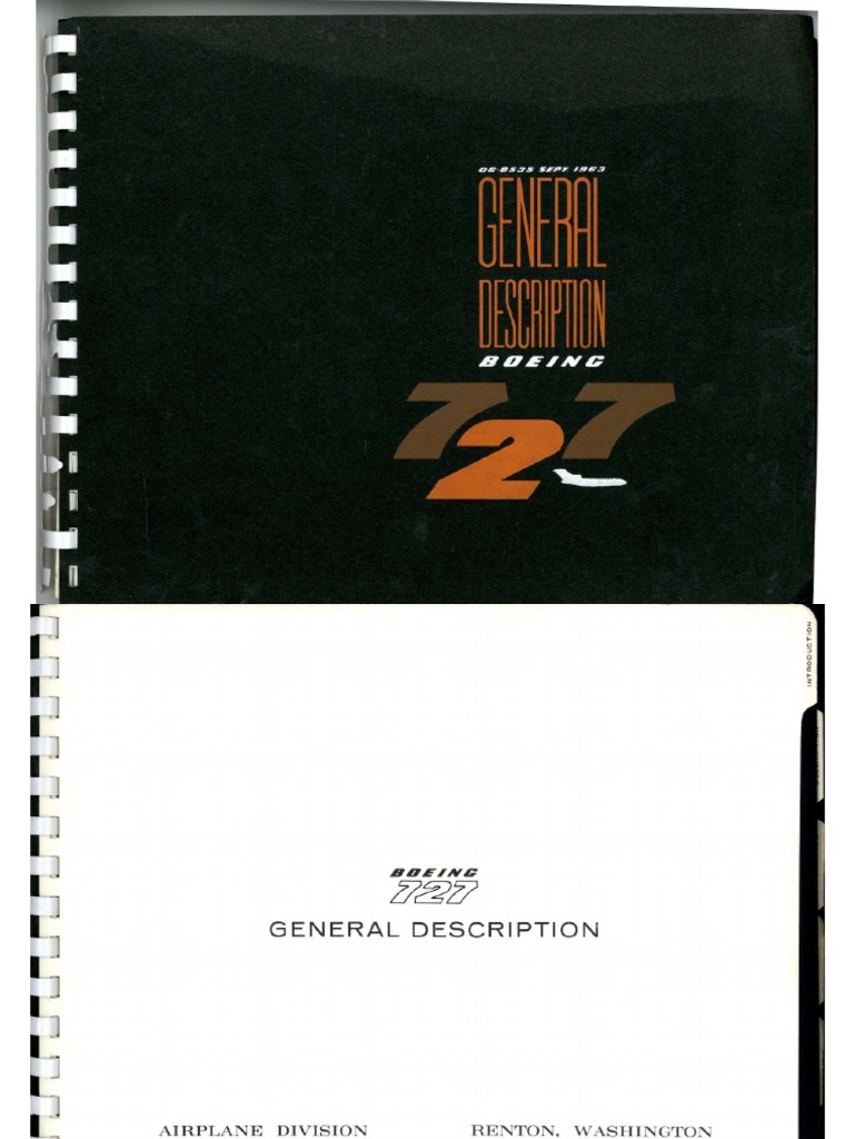 Boeing 727 General Description 1963 | PDF