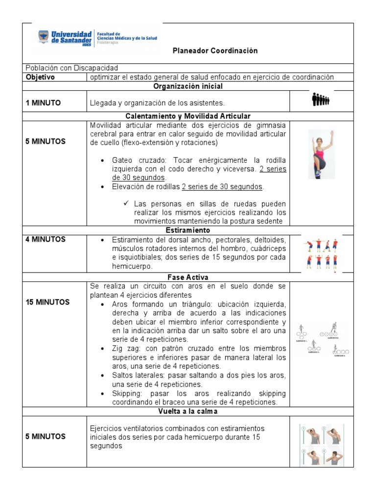 Plan de Coordinacion | PDF | Articulaciones | Extremidades (anatomía)