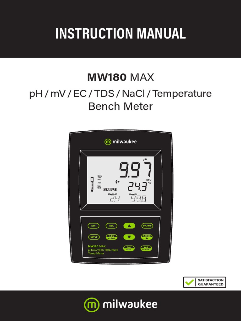 MW 180 | PDF | Ph | Calibration