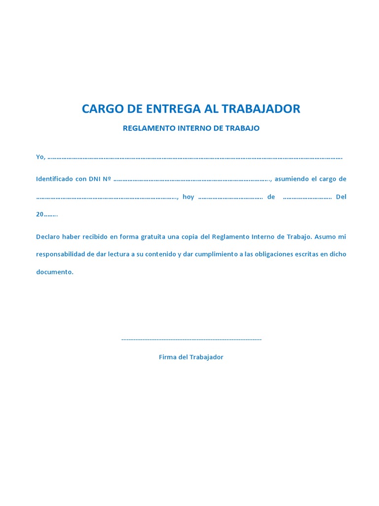 Cargo de Entrega Rit | PDF