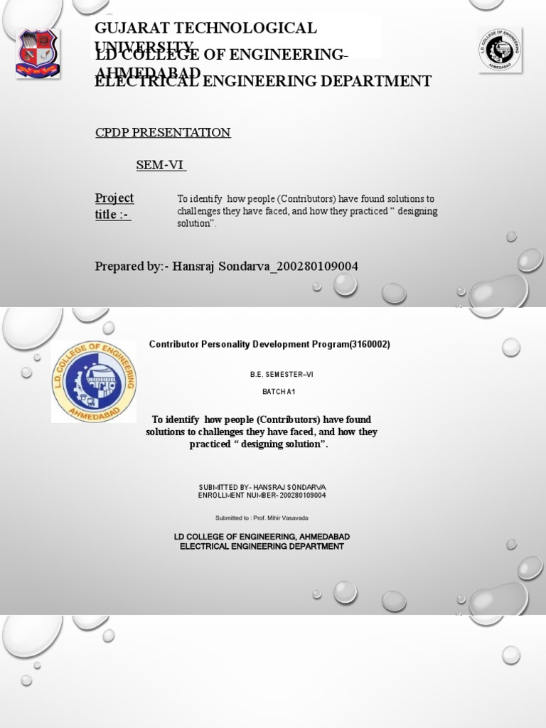 CPDP Presentation Hansraj Sondarva 200280109004 | PDF | Automated ...