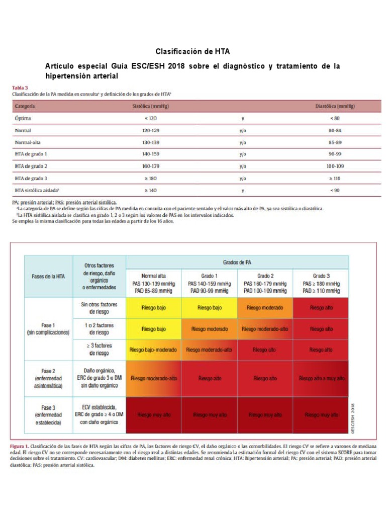 Clasificación de HTA Actualizado | PDF