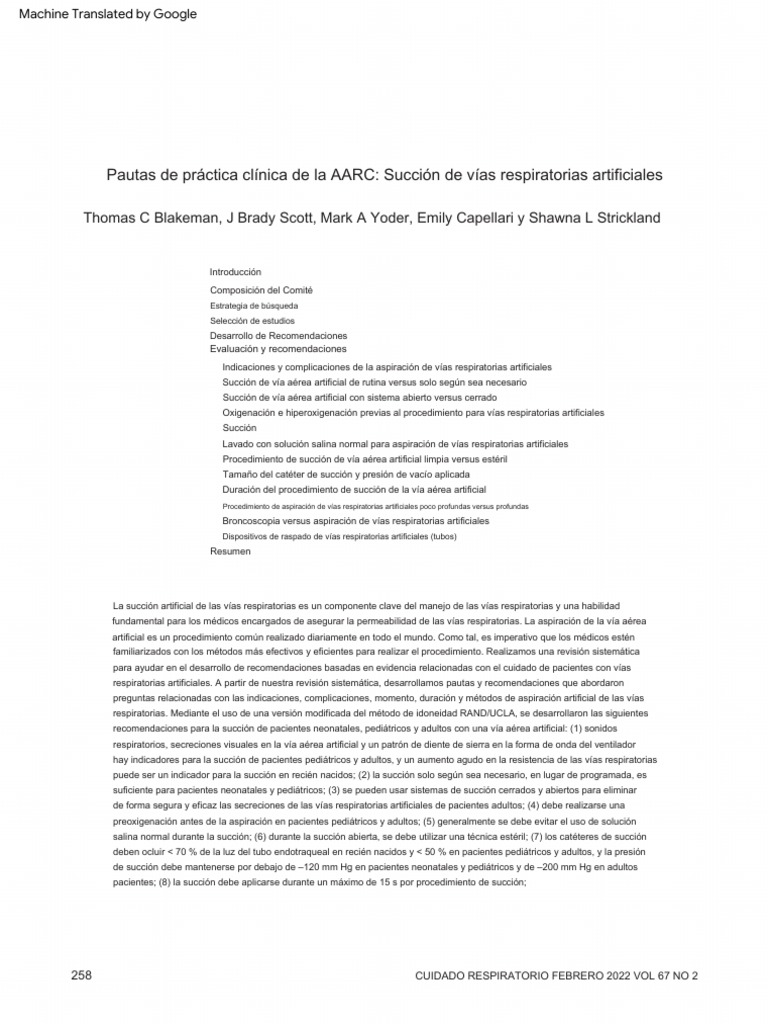 Clinical Practice Guidelines Artificial Airway Suctioning | PDF ... Clinical Practice Guidelines Artificial Airway Suctioning | PDF ...