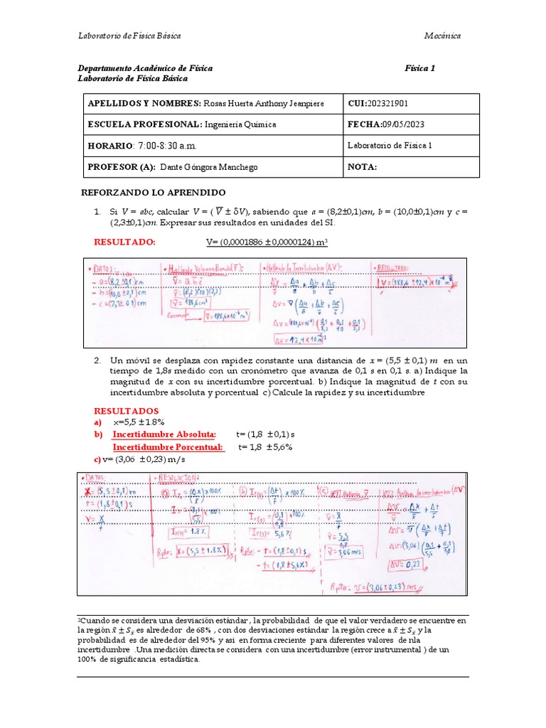 Reporte Guia 1 de Mediciones | PDF