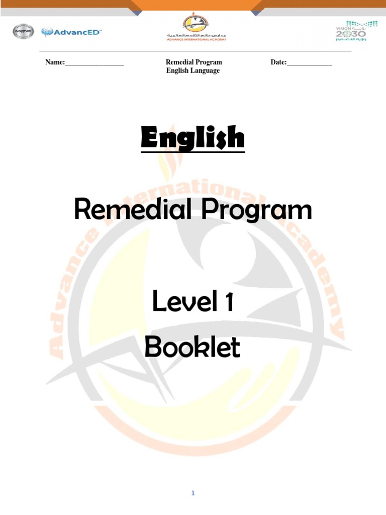 Grade 1 English Remedial Program | PDF | Plural | English Language