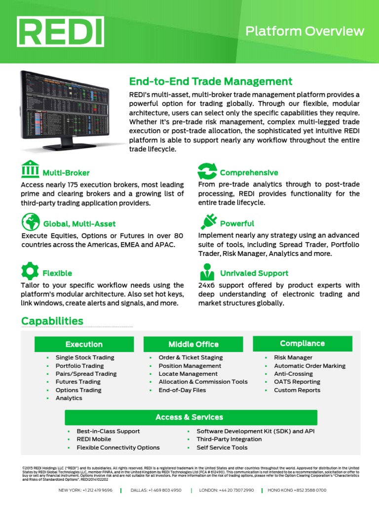 REDI Platform Overview | PDF | Option (Finance) | Product Lifecycle