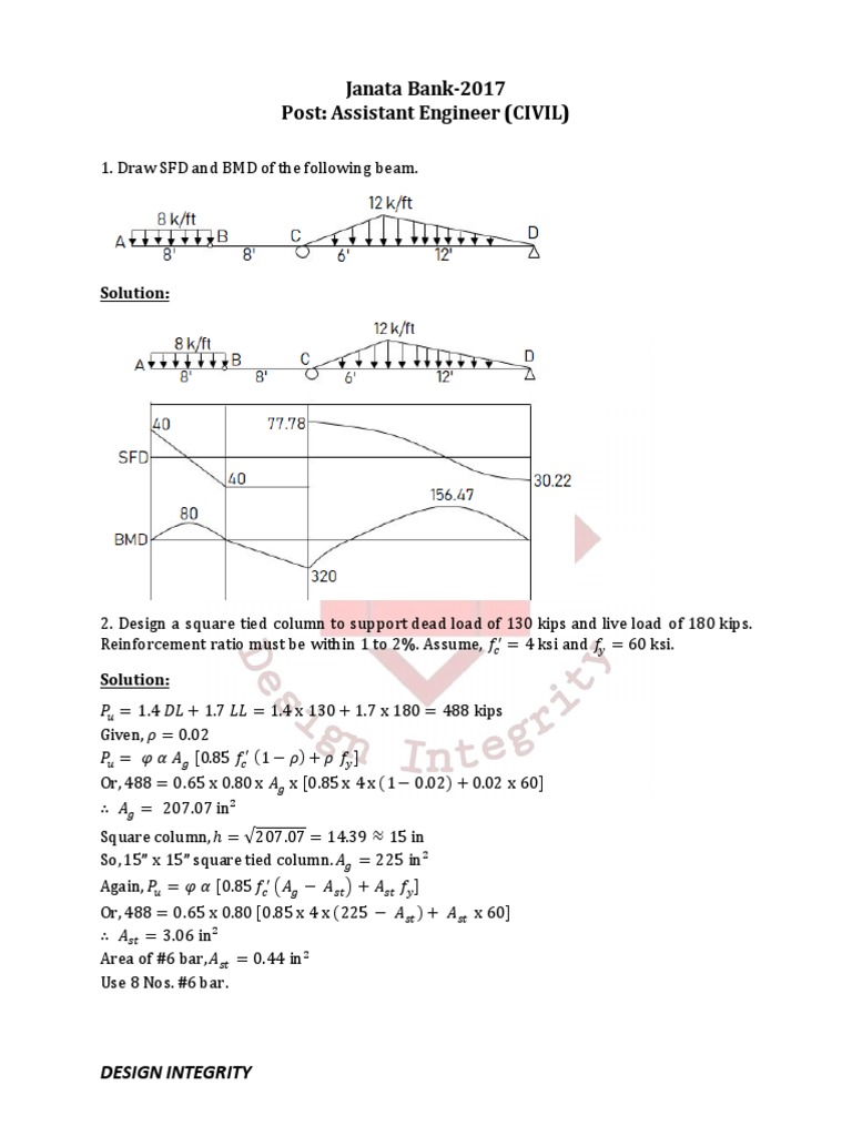 Civil Engineering Design Solutions | PDF | Applied And Interdisciplinary Physics | Mechanical ...