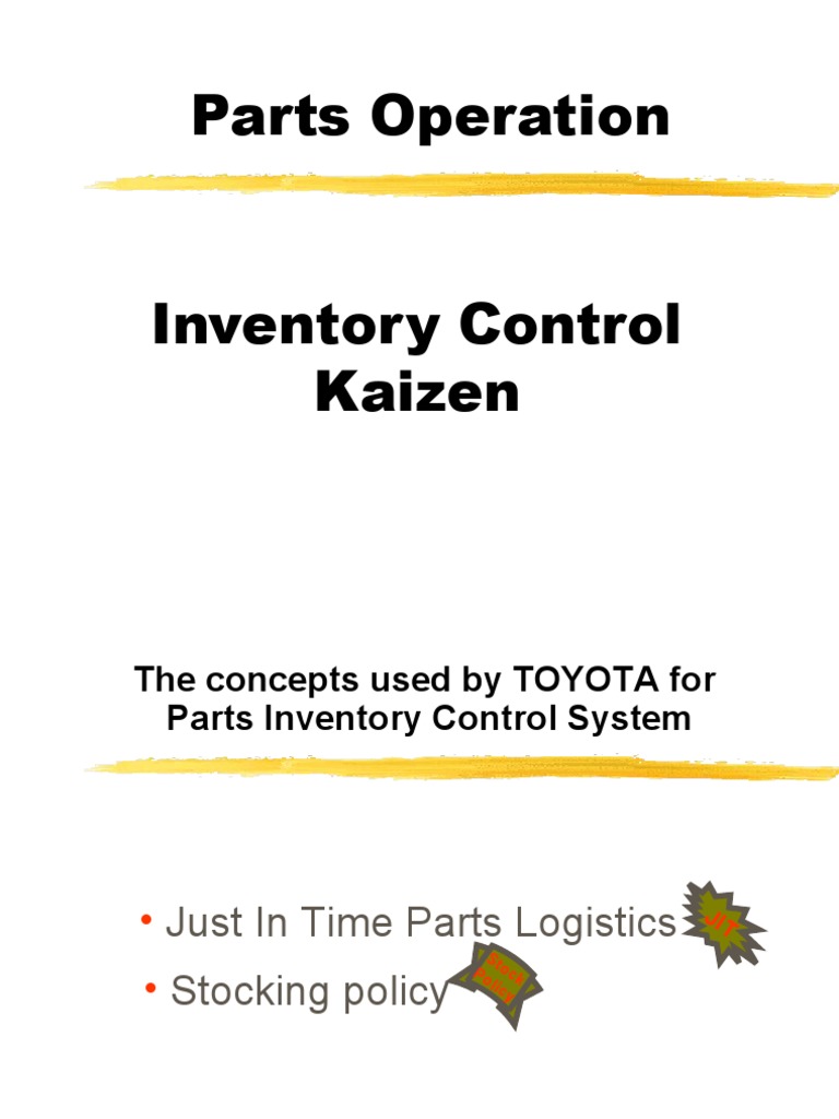 Kaizen Inventory Control Strategies | PDF | Lean Manufacturing | Inventory