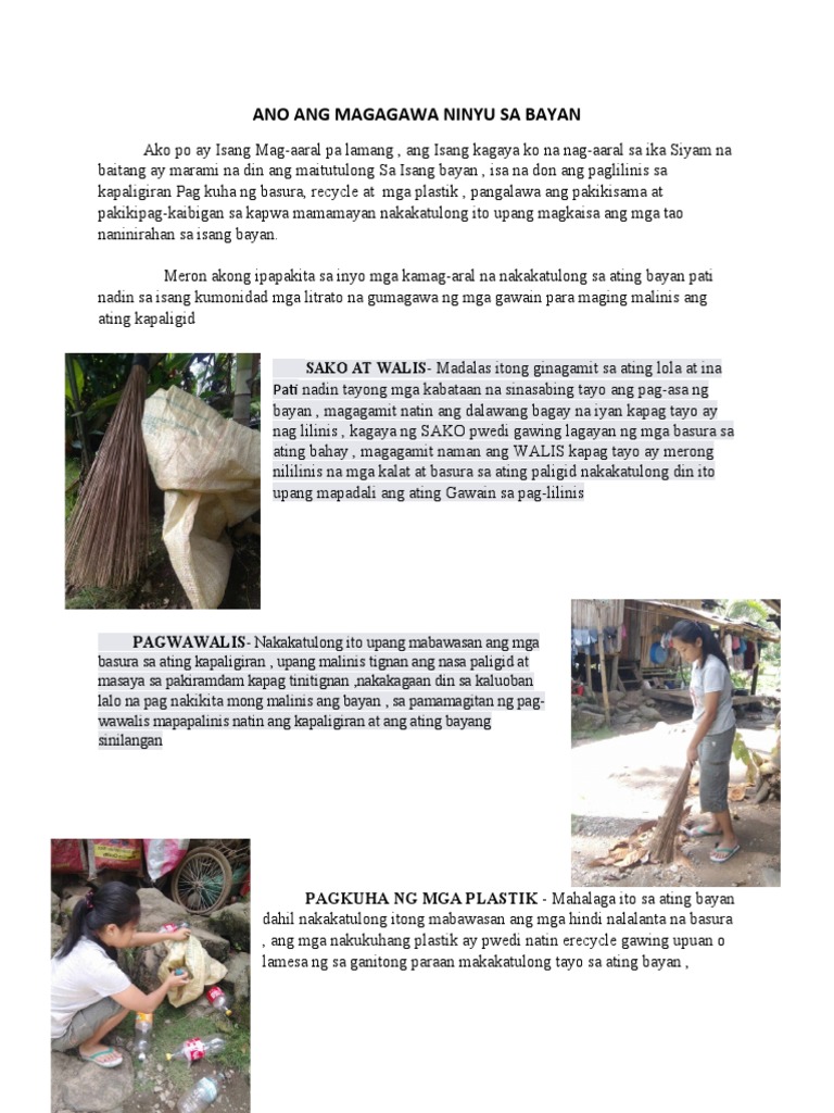 Ano Ang Magagawa Ninyu Sa Bayan | PDF Ano Ang Magagawa Ninyu Sa Bayan | PDF