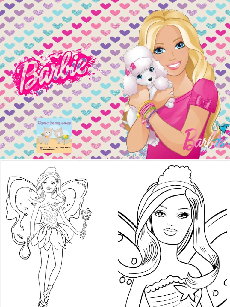 Librito Para Colorear Barbie | PDF