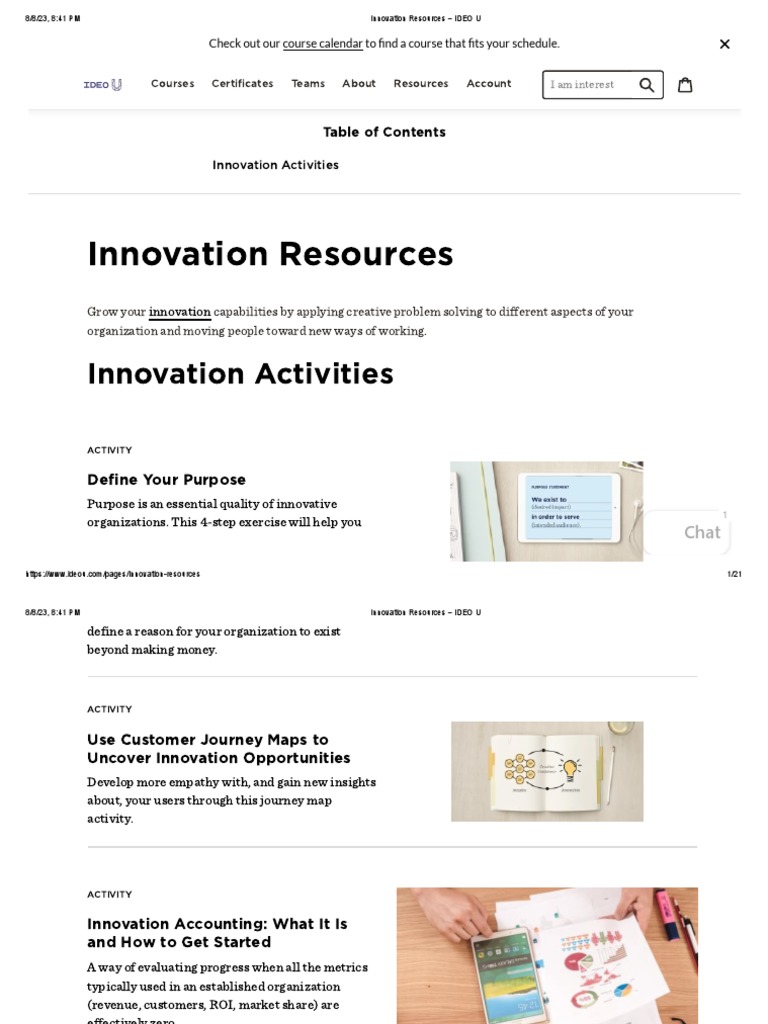 Innovation Resources - IDEO U | Download Free PDF | Creativity | Innovation