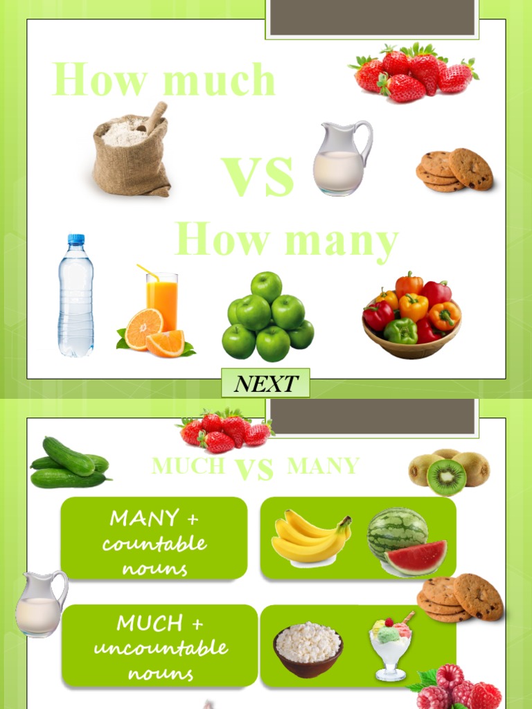 Interactive PPP MUCH-MANY 1 | PDF | Noun | Food And Drink