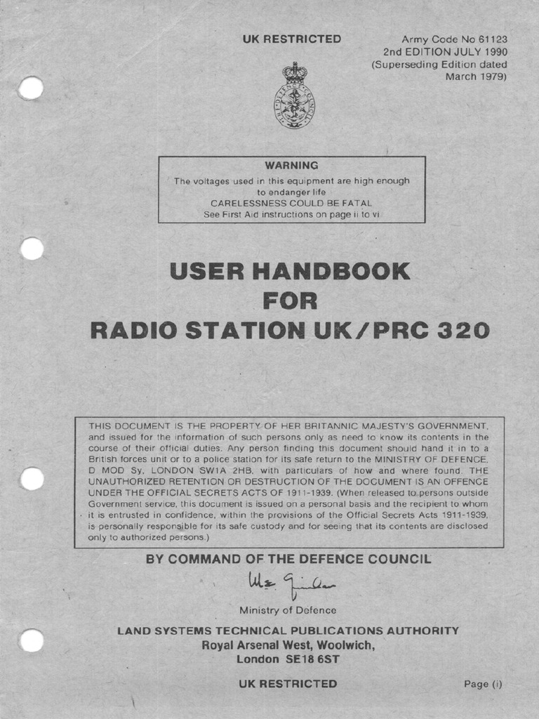 UK-PRC-320_User_Handbook | PDF