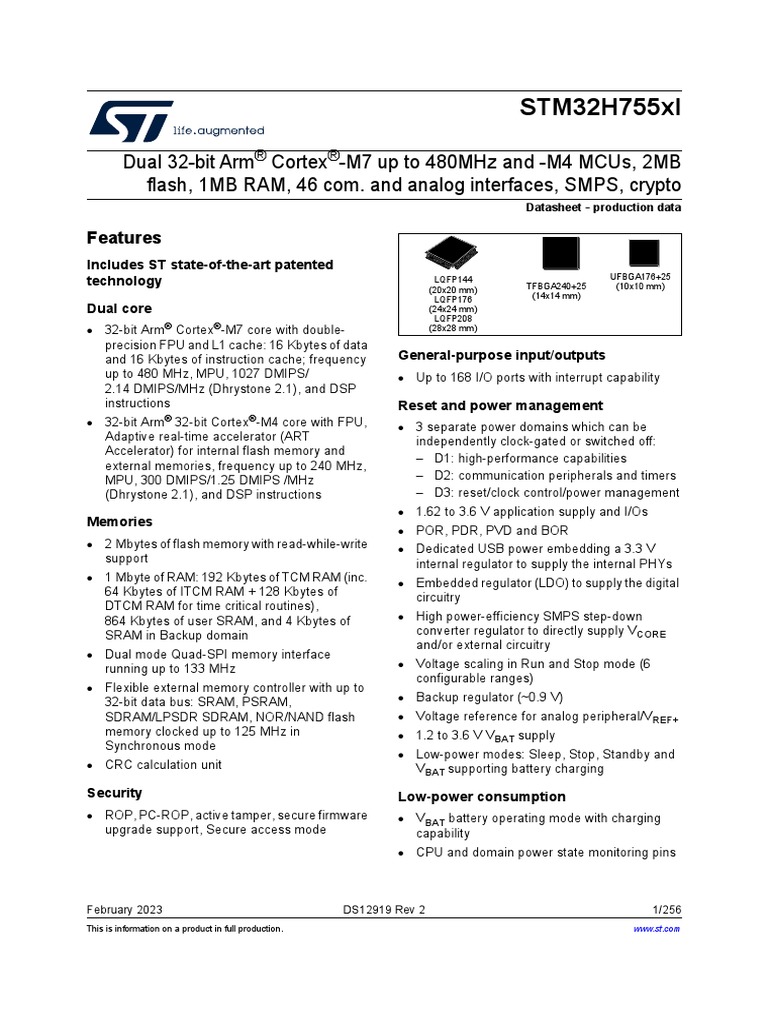 STM 32 H 755 Zi | PDF | Power Supply | Computer Science