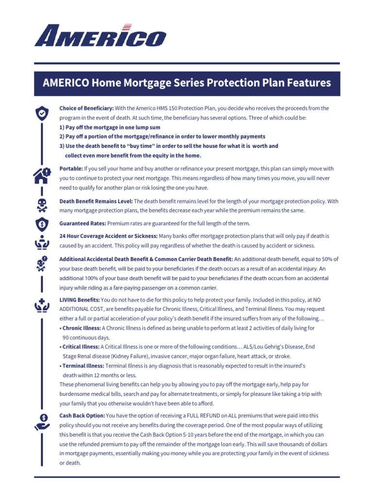 AMERICO HMS Protection Plan Features | PDF