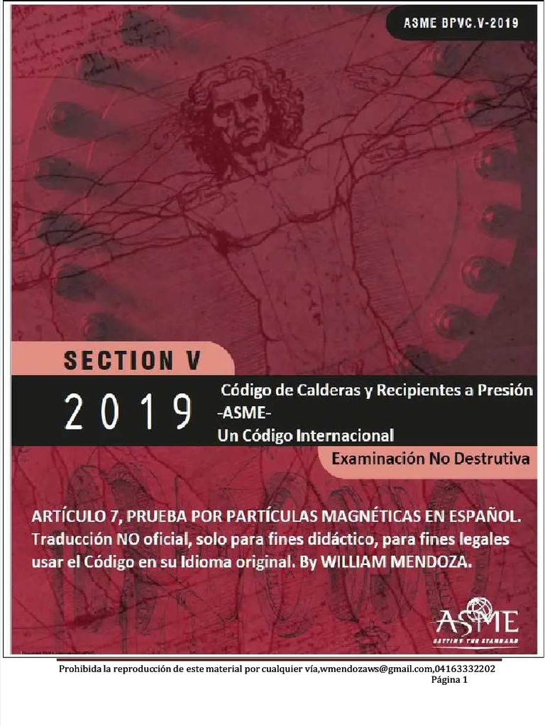 Asme Seccion V Art. 7 Particulas Magneticas | PDF