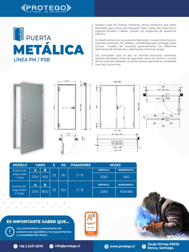 Puerta metálica seguridad lisa | PDF