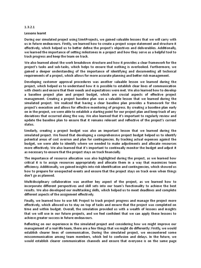 Projman Assignment3 Pdf Simulation Project Management