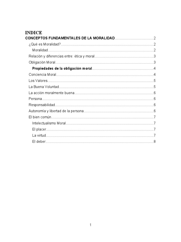 Conceptos Fundamentales de La Moralidad | PDF | Moralidad | Autonomía