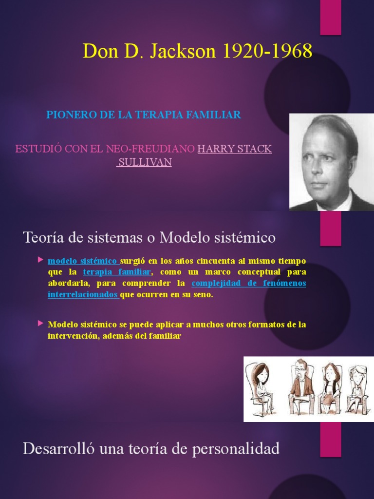 Presentacion Don Jackson | PDF | Psicoterapia | Familia