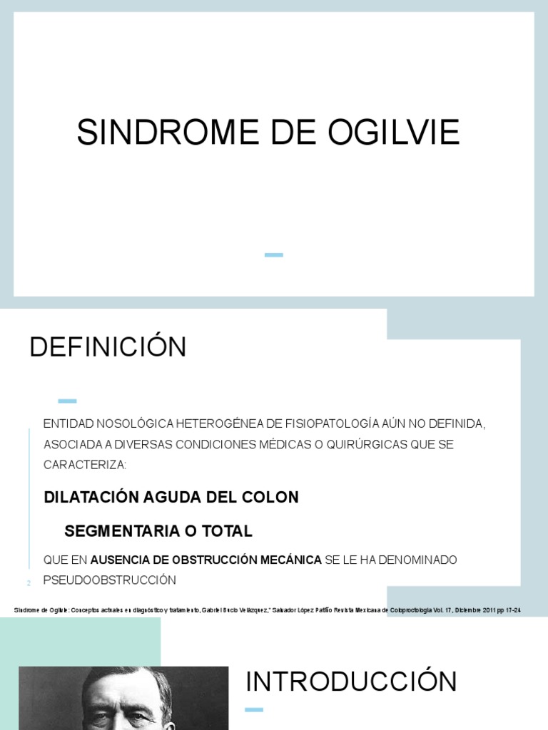 Sindrome de Ogilvie | PDF | Síndrome del intestino irritable | Ciencias ...