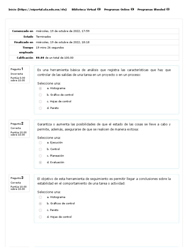 S5 Cuestionario de Evaluación de La Semana 5 | PDF | Informática | Ciencia cognitiva
