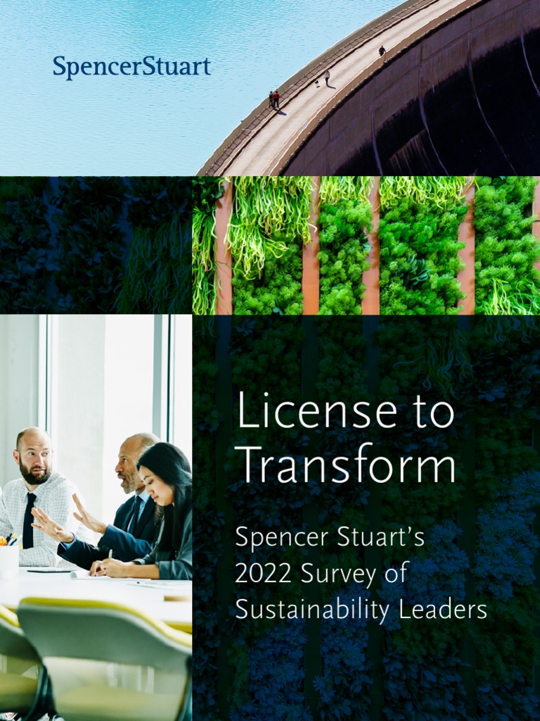 License To Transform Spencer Stuart 2022 Survey of Sustainability ...
