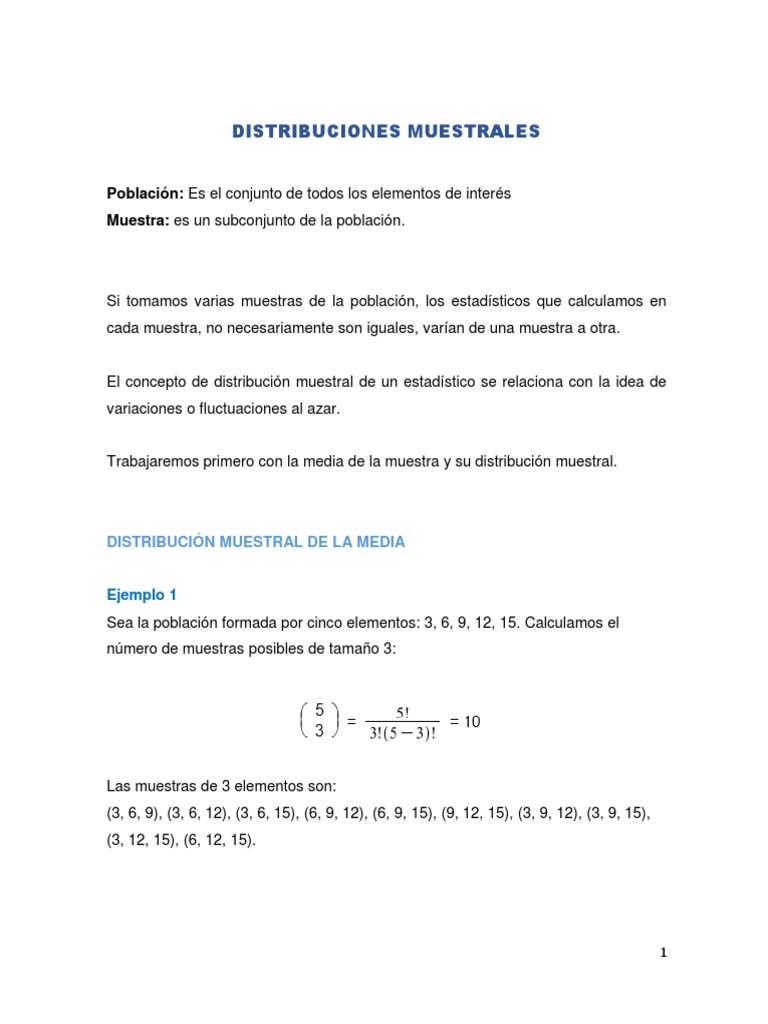 Distribución Muestral 2021 II | PDF | Muestreo (Estadísticas) | Desviación Estándar