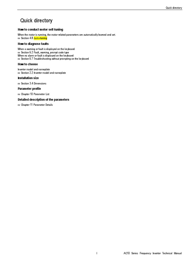 Ac10 Series Inverter Manual v1.3 | PDF