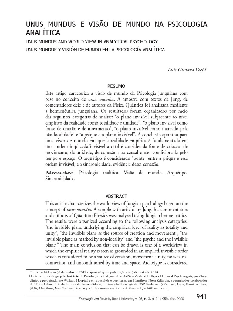 Unus Mundus e Visão de Mundo Na Psicologia Analítica | PDF