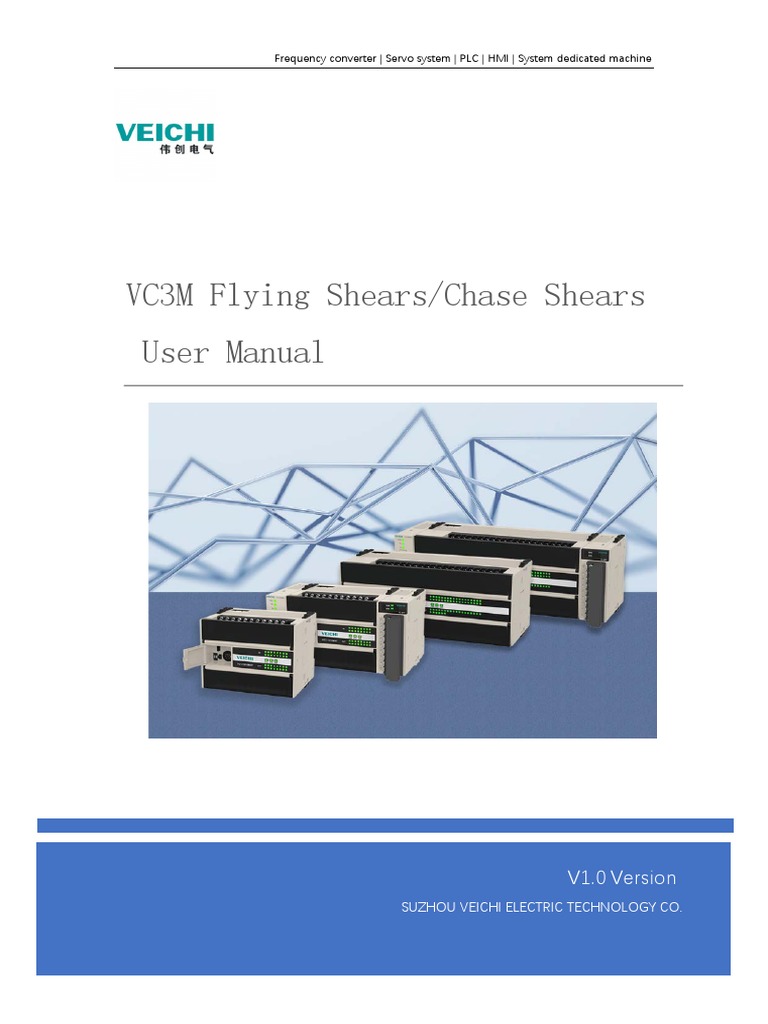 VEICHI - VC3M Flying Shears Chasing Shears User Manual V1.0.000 | PDF | Acceleration | Knife