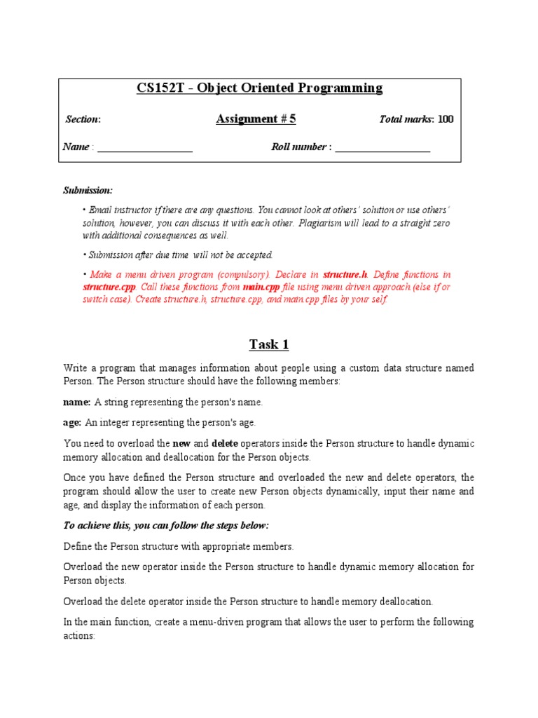 Assignment 5 Pdf Pointer Computer Programming Computer Program