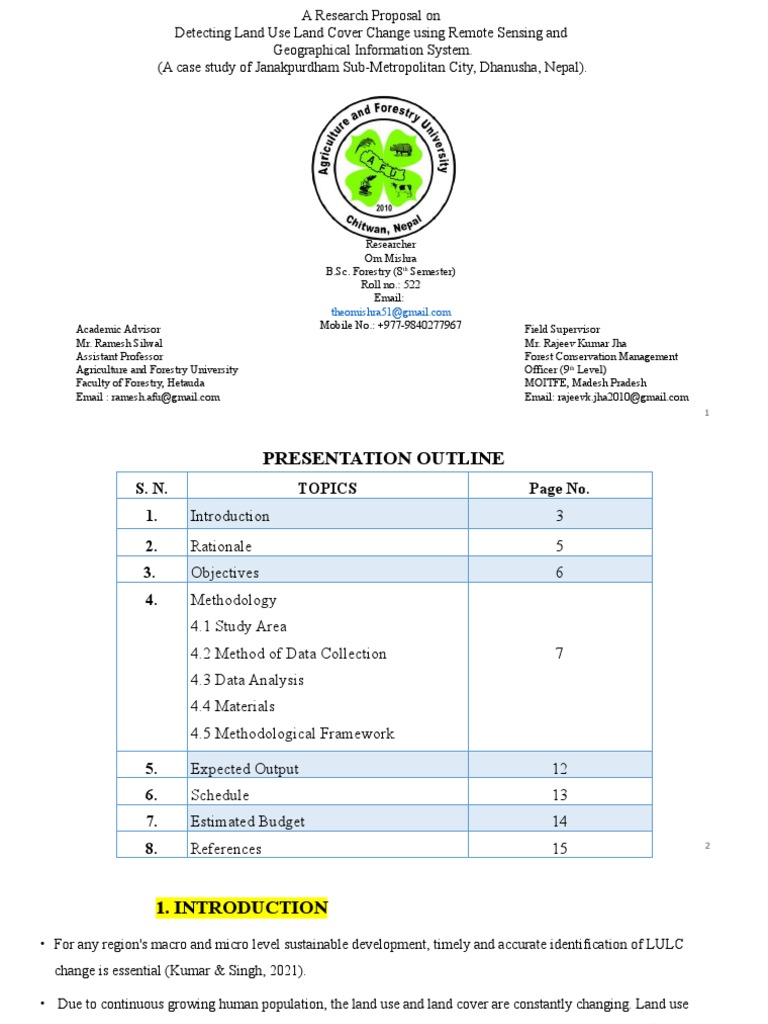 Proposal Defense | PDF | Geographic Information System | Remote Sensing