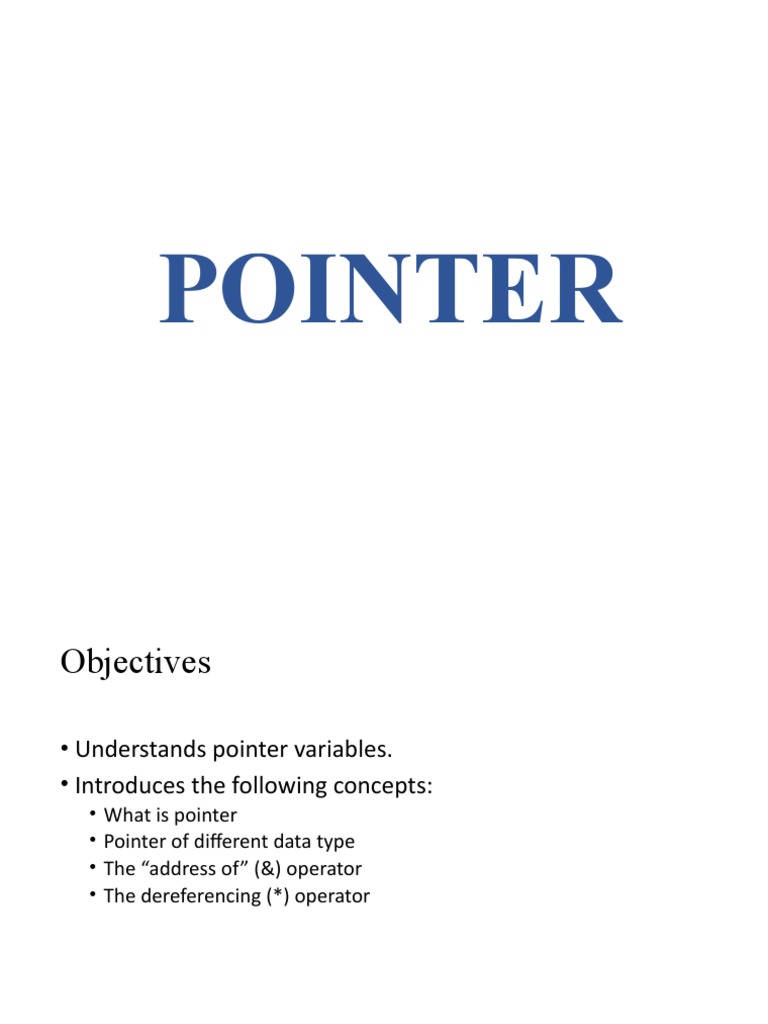 CH 2 - POINTER (1) | PDF