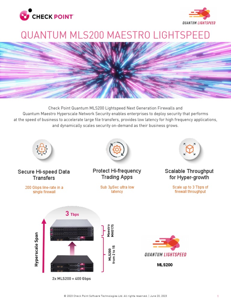 mls200 Lightspeed Firewall Datasheet | PDF | Computer Network | Computer Networking
