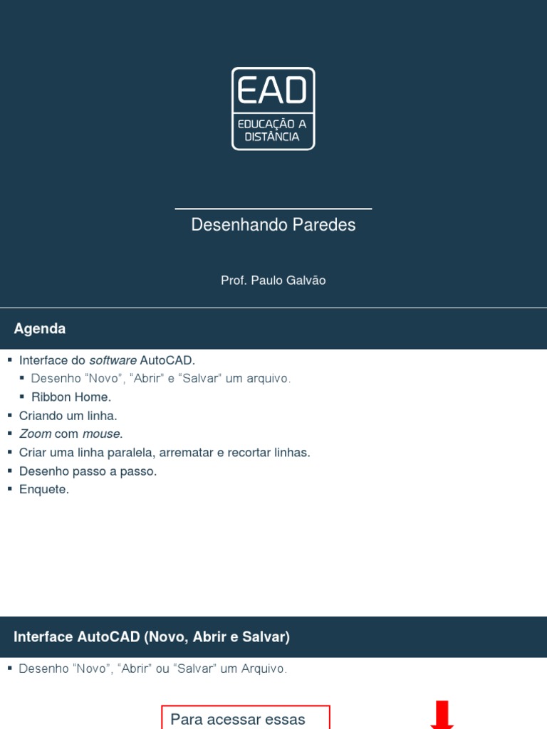 Slides Unificados AutoCad | PDF | Auto Cad | Desenho