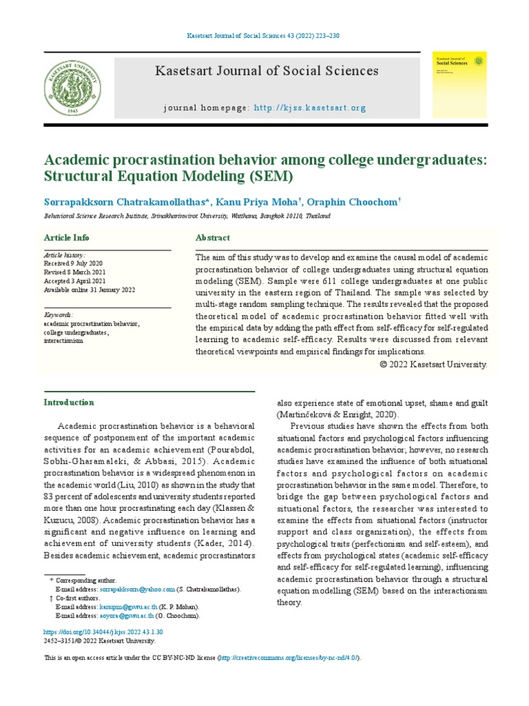 2 Academic Procrastination | PDF | Professional Skills | Procrastination