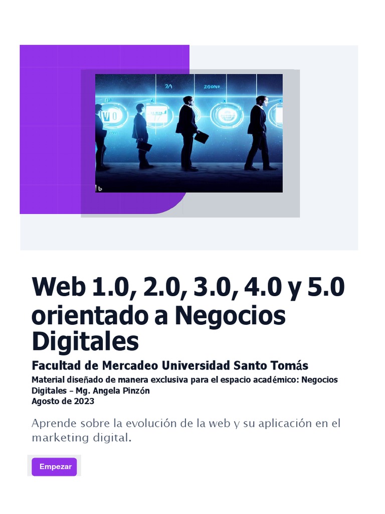 Taller 1 Negocios Digitales Web 10-20-30 40 y 50 Orientado A Marketing Digital | PDF | web 2.0 ...