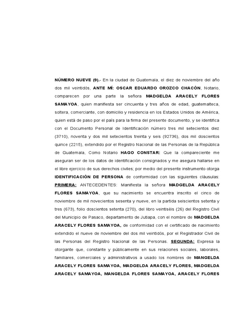 Modelo de Identificación de Persona - Nov 2022 | Descargar gratis PDF ...