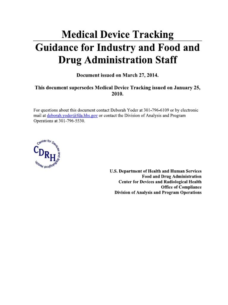 FDA - SMDA Guidance | PDF