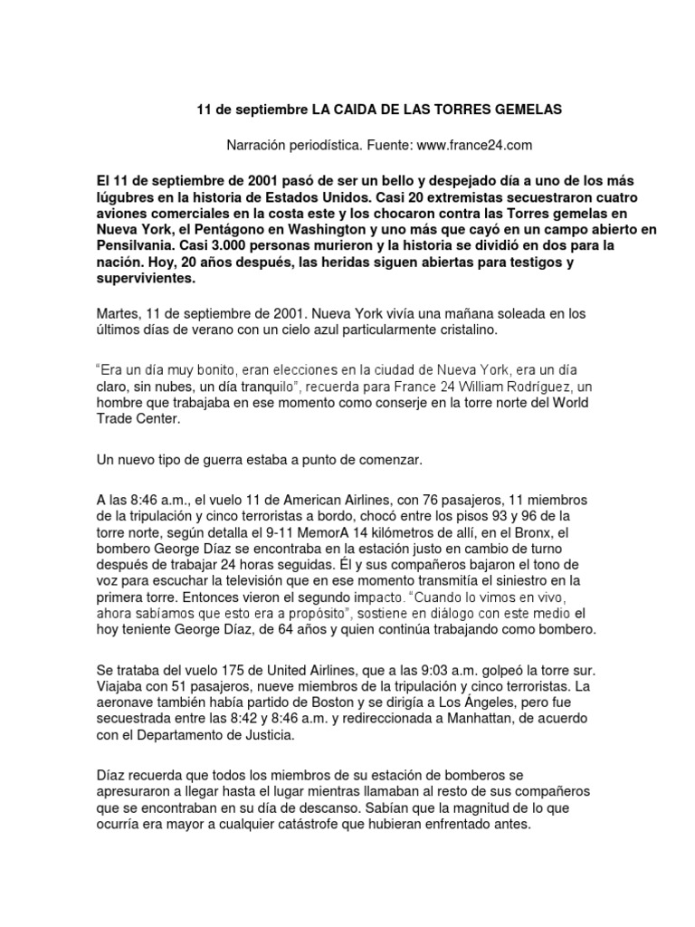 La tragedia del 11-S: Ataques y secuelas | PDF | Ataques del 11 de ...