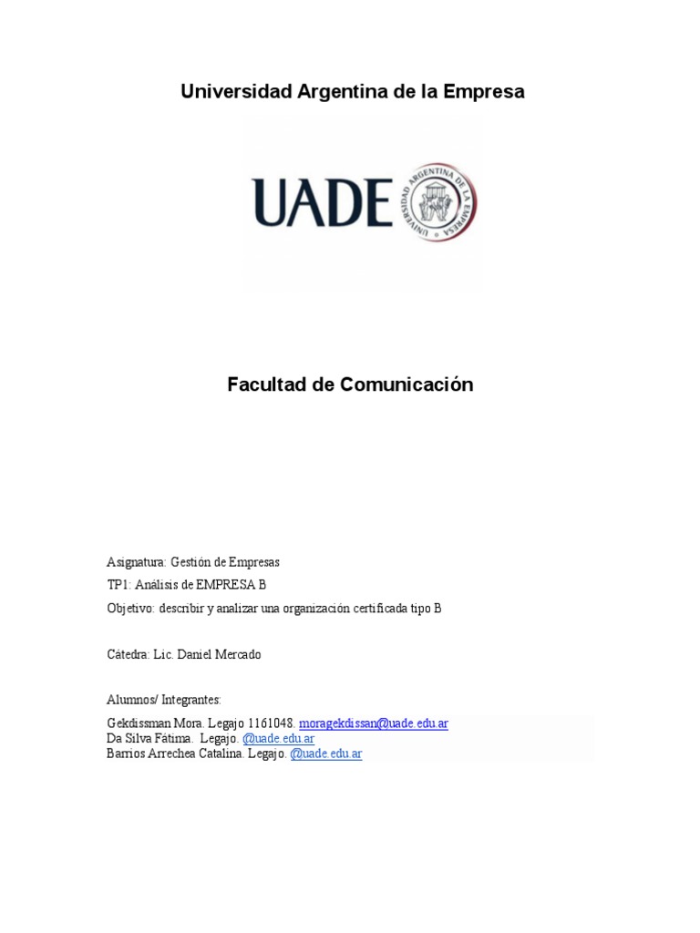 Universidad Argentina de La Empresa: @uade - Edu.ar @uade - Edu.ar ...