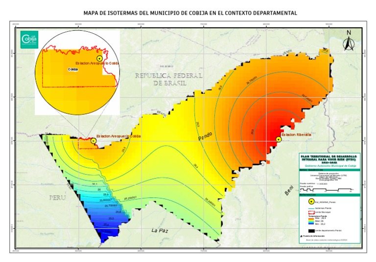 3 Mapa de Isotermas en El Contexto Departamental | PDF | Geodesia | Navegación