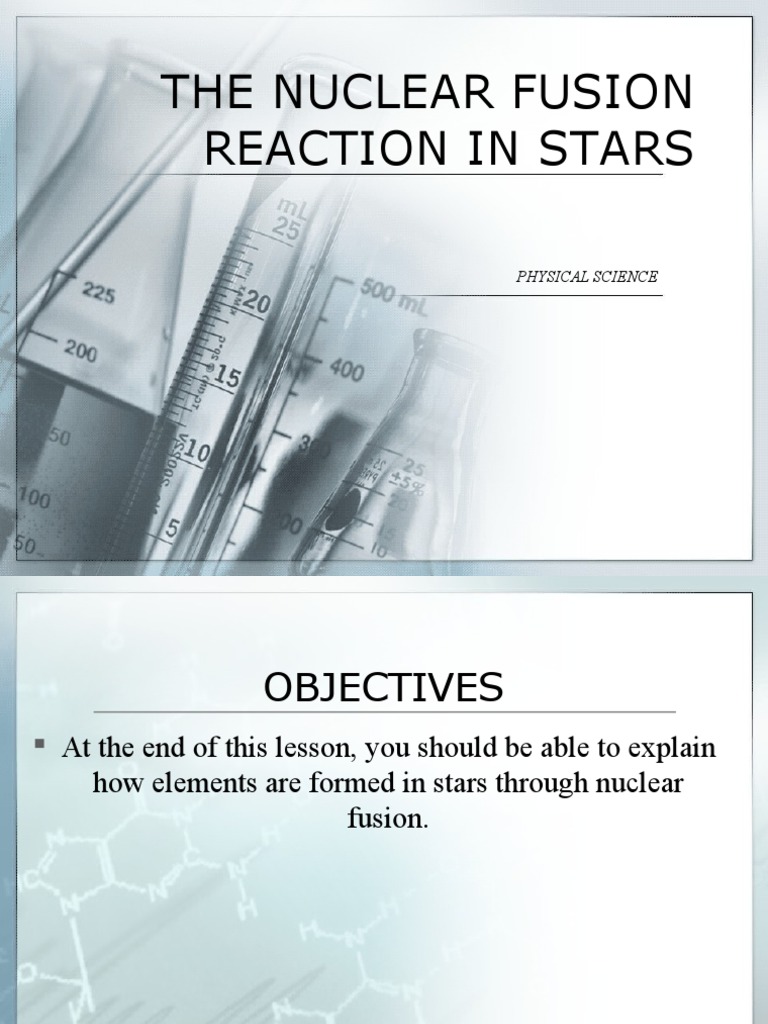 3. the Nuclear Fusion Reaction in Stars | PDF