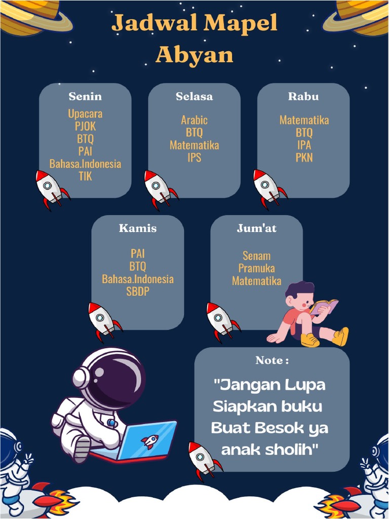 jadwal mapel | PDF