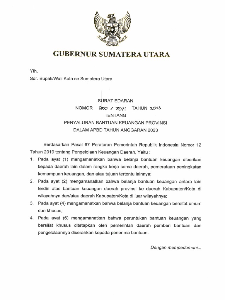 Surat Edaran BKP 2023 | PDF