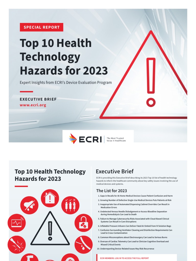 ECRI_2023_Top_10_Hazards_Executive_Brief | PDF | Patient Safety ...