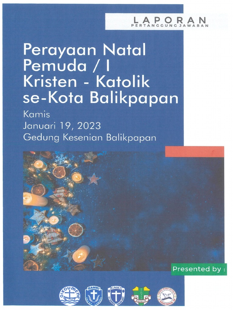 LPJ Natal Bersama Pemuda-I Kristen Katolik Sekota Balikpapan | PDF