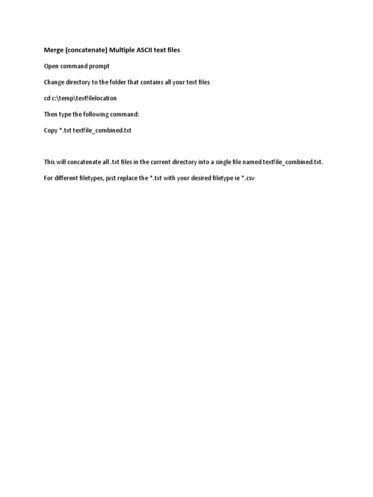 Merge Concatenate Multiple ASCII Text Files | PDF | Teaching Methods ... Merge Concatenate Multiple ASCII Text Files | PDF | Teaching Methods ...