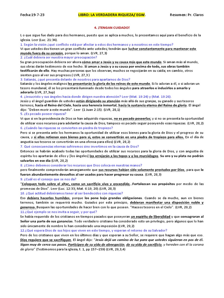 Tengan Cuidado | PDF | Jesús | Teología